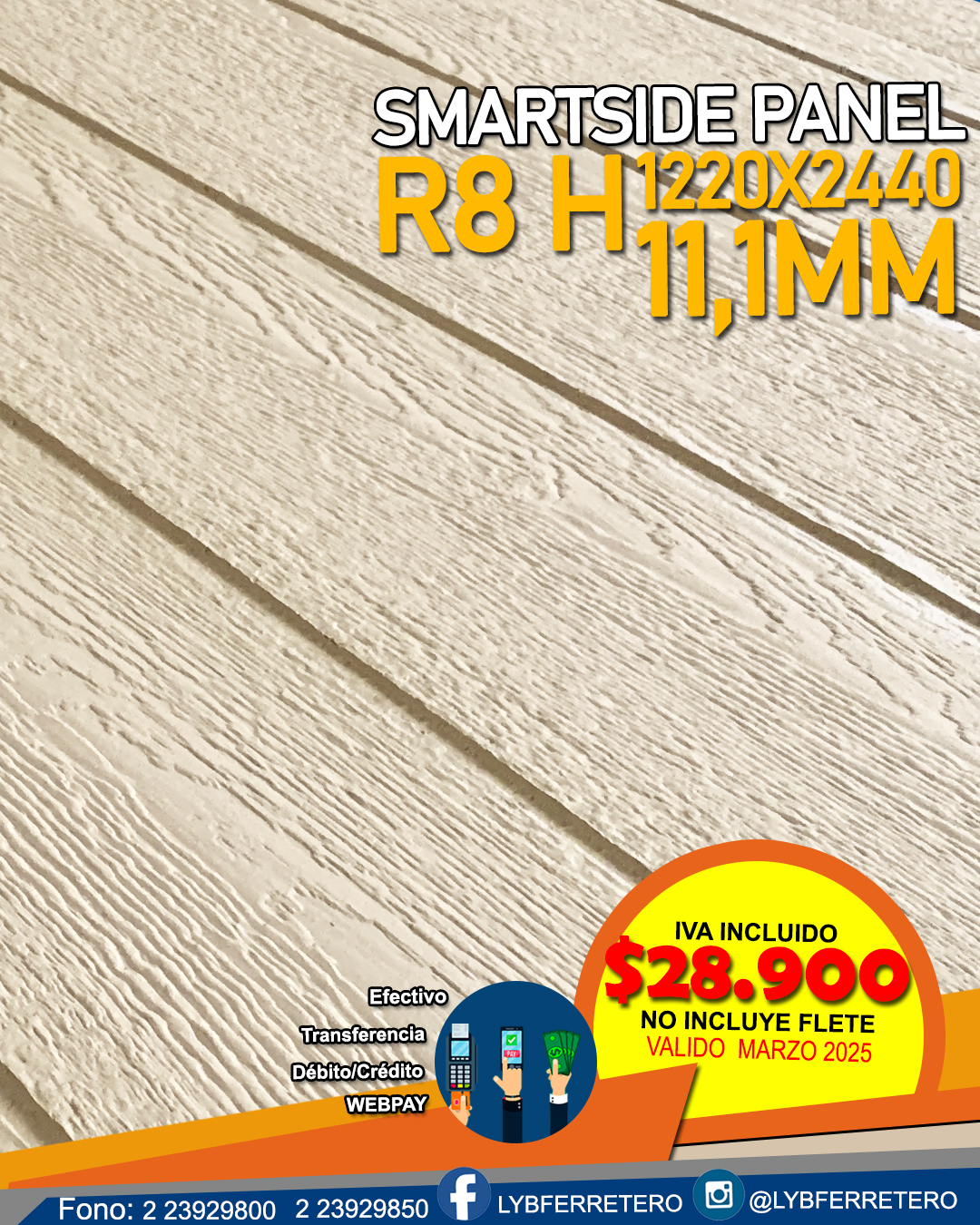 Ofertas: Smartside Panel LP R8 H 11,1mm x 2.44 x 1.22 mts